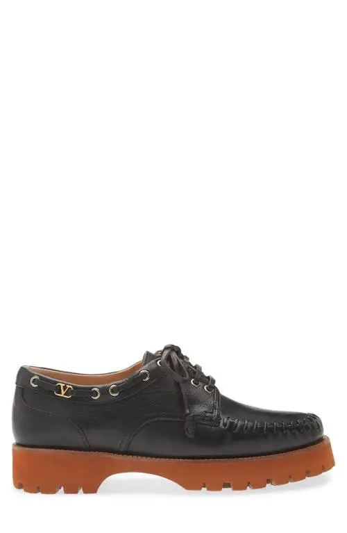 Valentino Garavani Lug Sole Boat Shoe