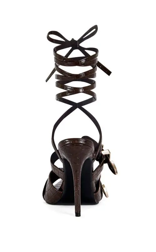 AZALEA WANG Westbrook- Western Wrap-around Stiletto Sandal / / Stiletto