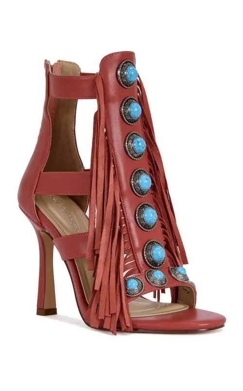 AZALEA WANG Sumac Stiletto Sandal - Red