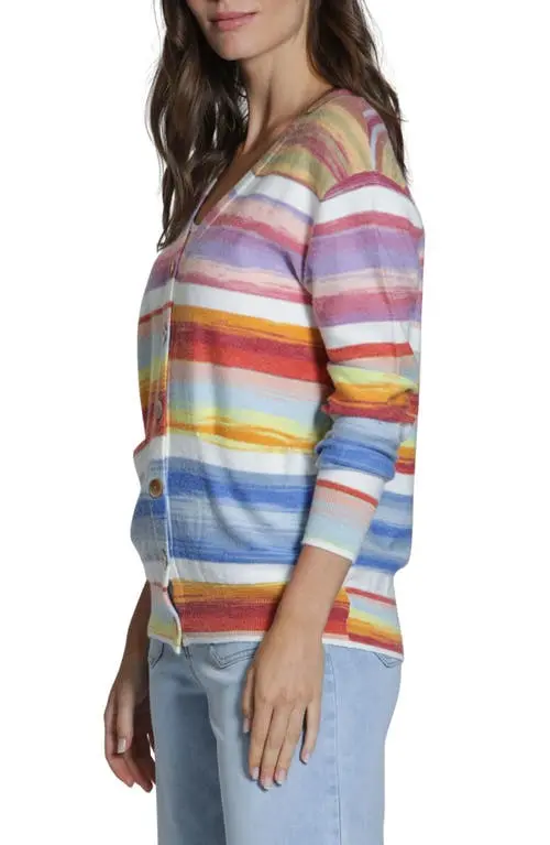 APNY Space Dye Stripe Cardigan