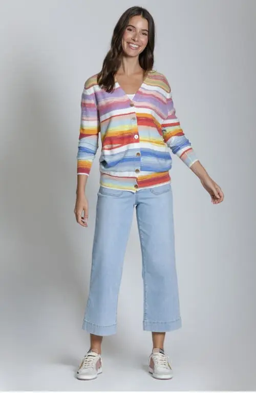 APNY Space Dye Stripe Cardigan