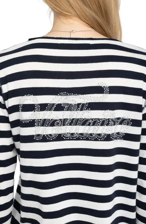 Zadig&Voltaire Striped Split-neck Top - Encore