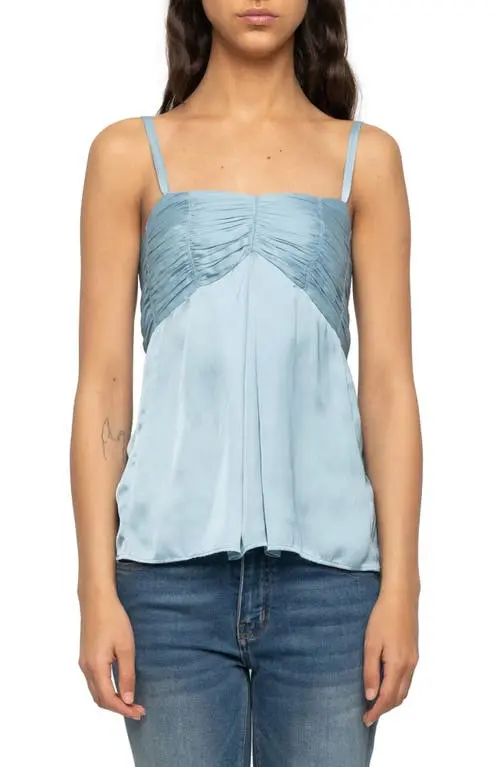 Zadig&Voltaire Cippie Pleated Satin Camisole - Sky
