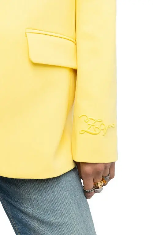 Zadig&Voltaire Notch Lapel Tailored Jacket - Banana