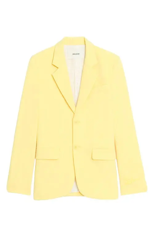 Zadig&Voltaire Notch Lapel Tailored Jacket - Banana