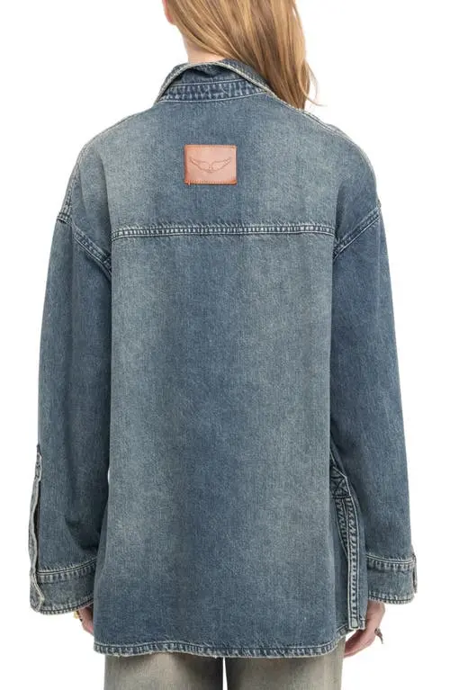 Zadig&Voltaire Timona Oversize Denim Shirt - Medium Blue