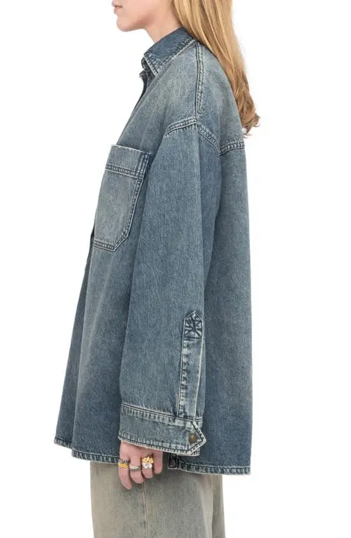 Zadig&Voltaire Timona Oversize Denim Shirt - Medium Blue