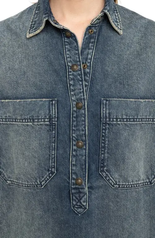 Zadig&Voltaire Timona Oversize Denim Shirt - Medium Blue