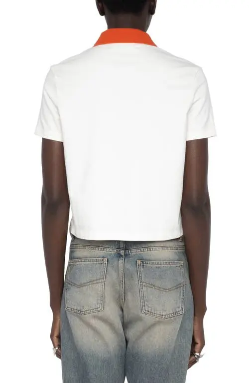 Zadig&Voltaire Mirta Crop Polo - Cream