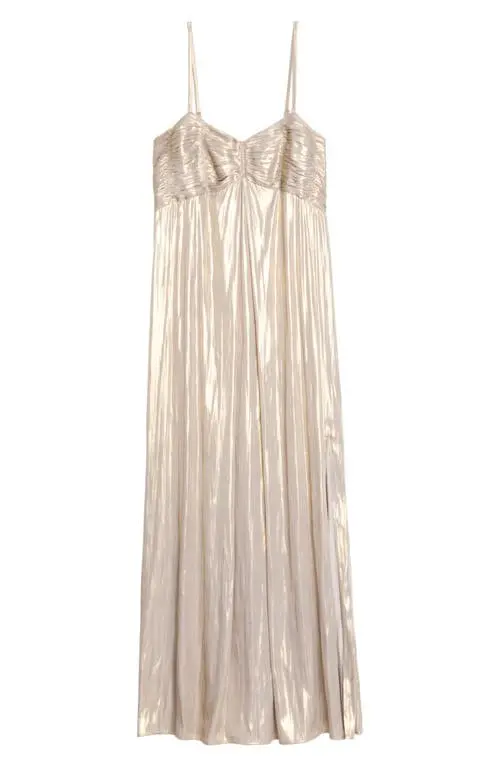 Zadig&Voltaire Rippie Pleated Metallic Slipdress