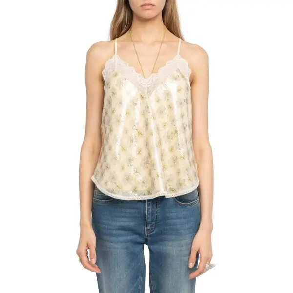 Zadig&Voltaire Christy Sequin Floral Cami