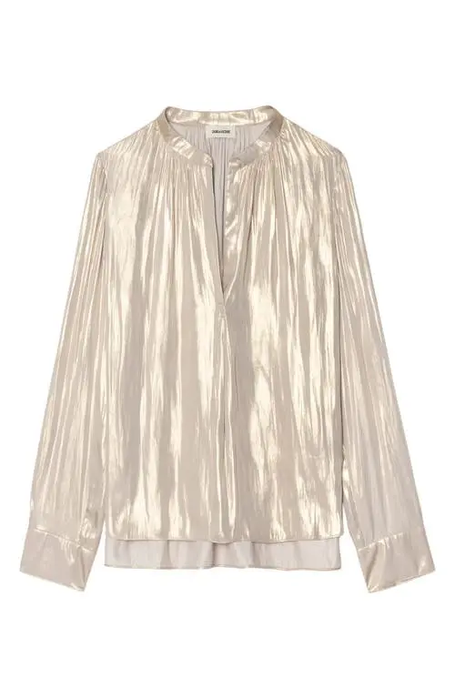 Zadig&Voltaire Metallic Satin Top