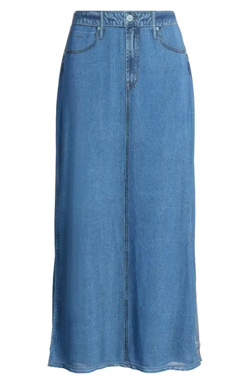 CITY BLUES Denim Mesh Maxi Skirt
