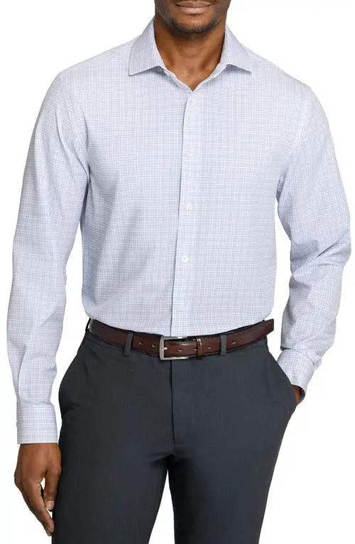 W.R.K Slim Fit Microcheck Performance Dress Shirt