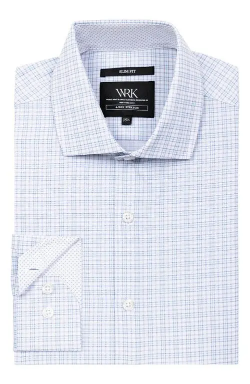 W.R.K Slim Fit Microcheck Performance Dress Shirt