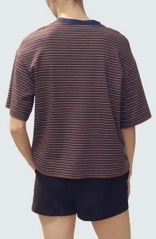Mango Striped Relaxed-fit T-shirt
