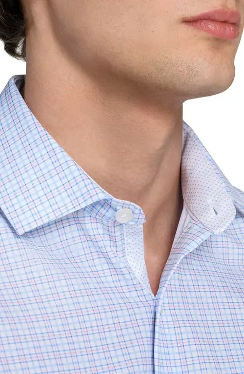 W.R.K Slim Fit Microcheck Performance Dress Shirt