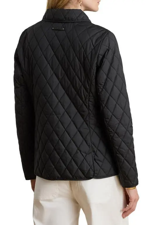 Ralph Lauren Crest Detail Quilted Jacket - Black