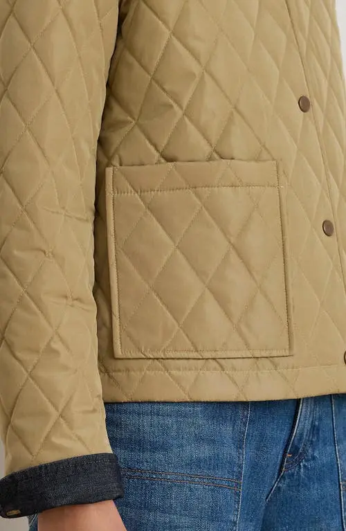 Ralph Lauren Twill Collar Quilted Jacket - Birch Tan
