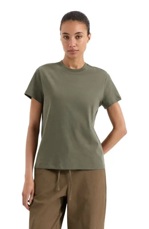 PACT Organic Cotton Softspun Essential Crewneck Tee - Dusted Green
