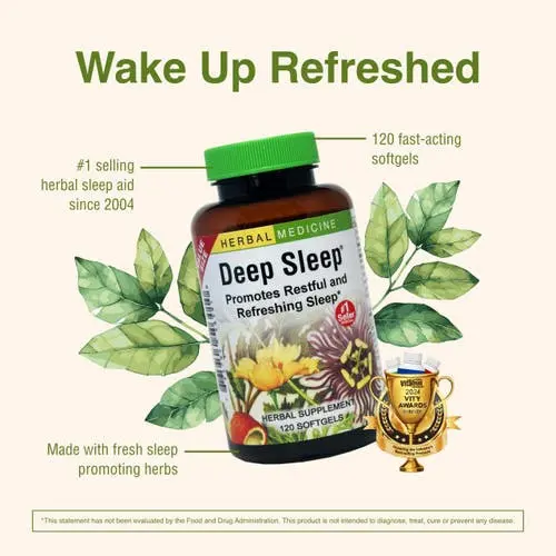 HERBS ETC. Deep Sleep Herbal Sleep Support Softgels