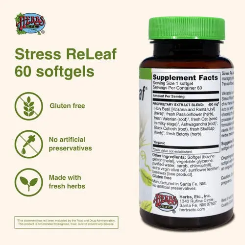 HERBS ETC. Stress Releaf Herbal Relaxation Supplement