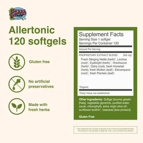 HERBS ETC. Allertonic Herbal Respiratory Support Softgels