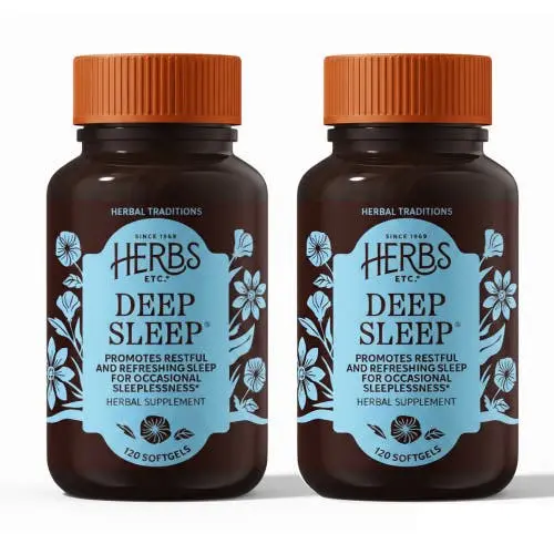 HERBS ETC. Deep Sleep Herbal Sleep Support Softgels