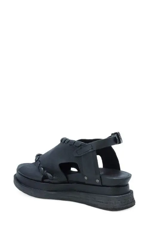 A.S.98 Lumi Platform Sandal - Black