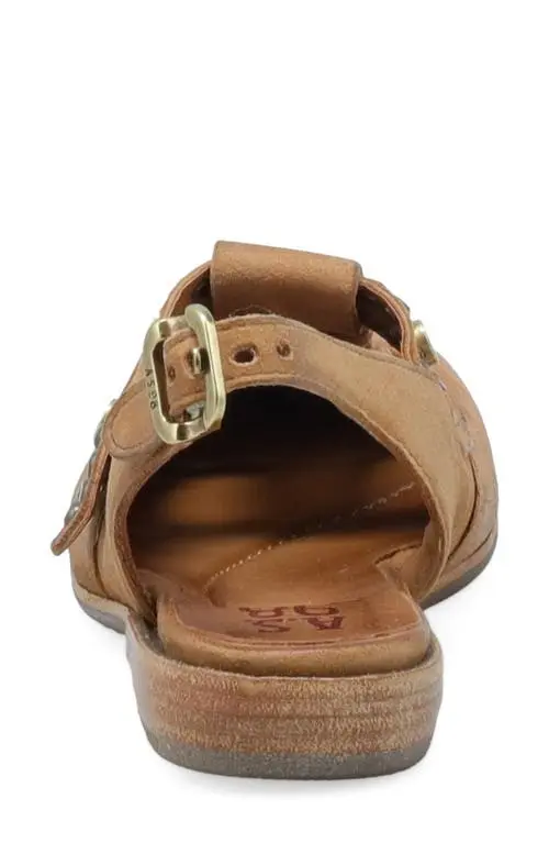 A.S.98 Zepplin Slingback Flat - Camel