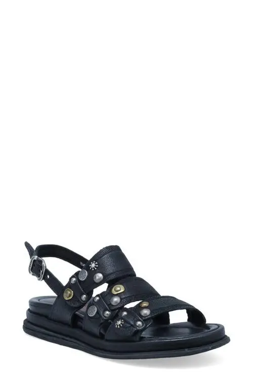 A.S.98 Scotty Slingback Sandal - Black