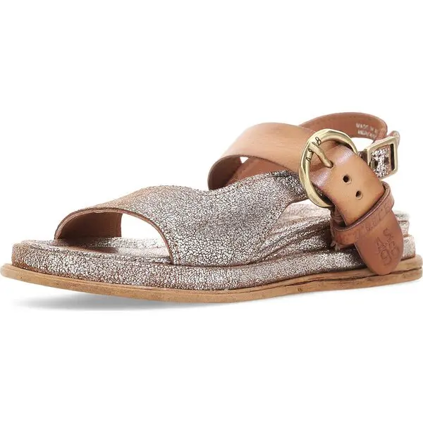 A.S.98 Seger Quarter Strap Sandal - Platinum