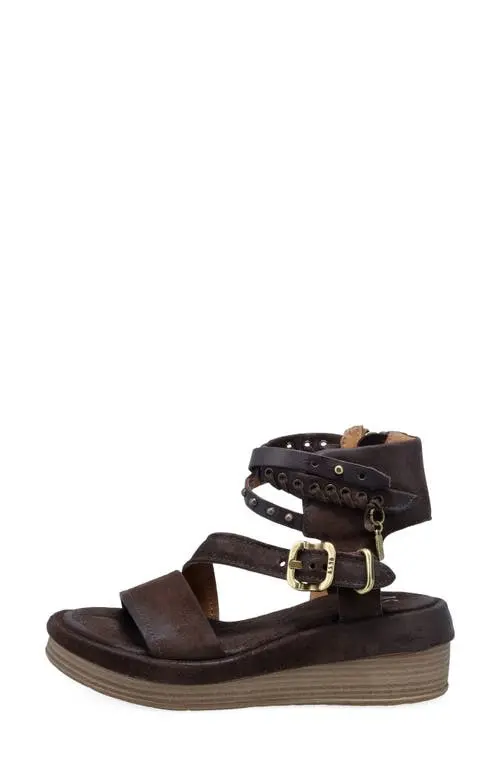 A.S.98 Spaulding Ankle Strap Sandal - Brown