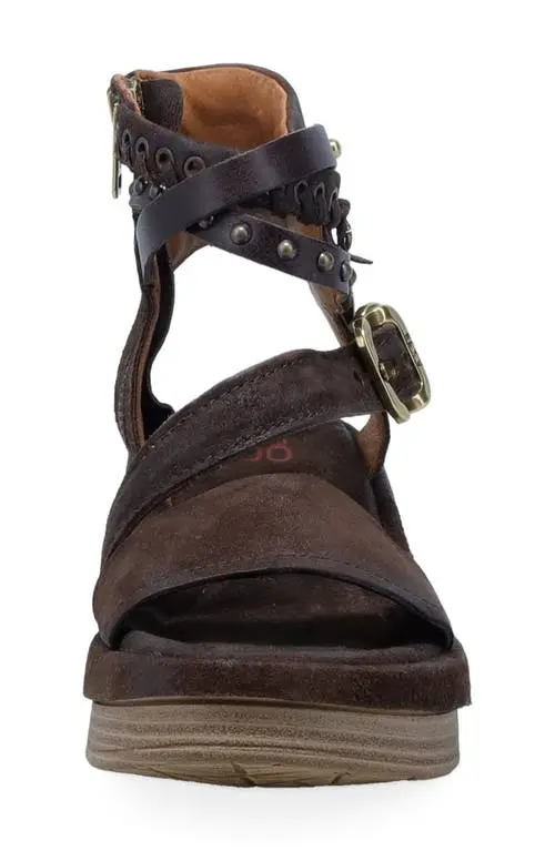 A.S.98 Spaulding Ankle Strap Sandal - Brown