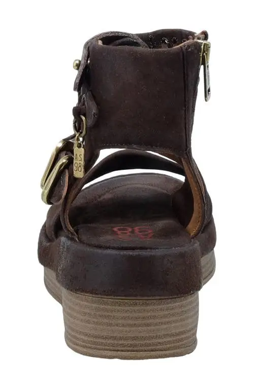 A.S.98 Spaulding Ankle Strap Sandal - Brown