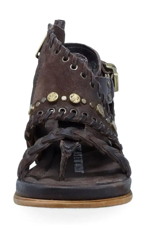 A.S.98 Sullivan Ankle Strap Sandal - Brown