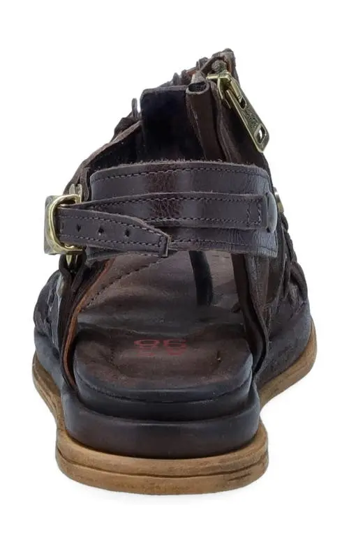 A.S.98 Sullivan Ankle Strap Sandal - Brown
