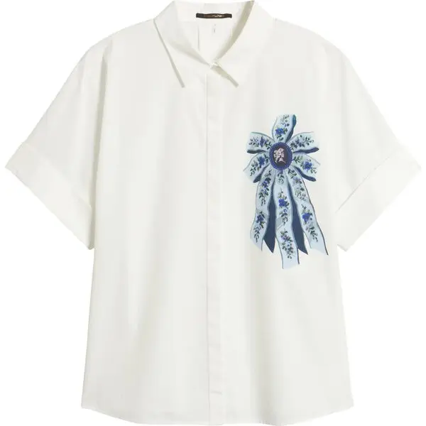 Kobi Halperin Bonnie Short Sleeve Button-up Shirt - White Multi
