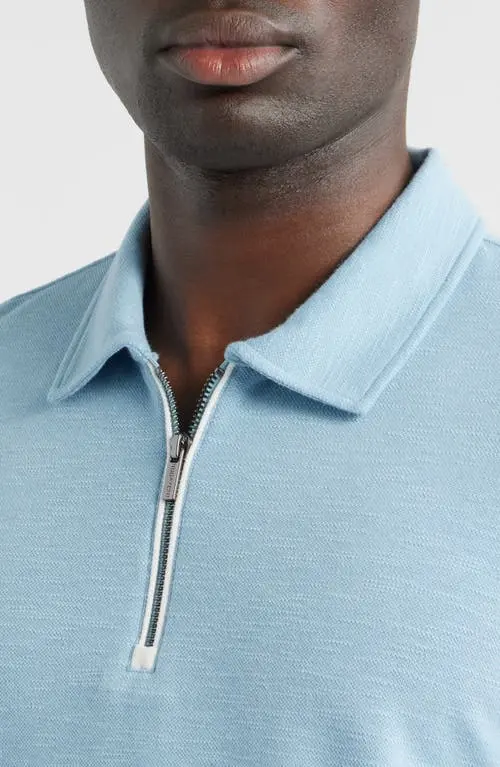 Bugatchi Quarter Zip Polo - Ether