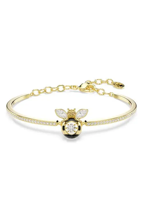SWAROVSKI Idyllia Bee Charm Bangle Bracelet - Gold/multi