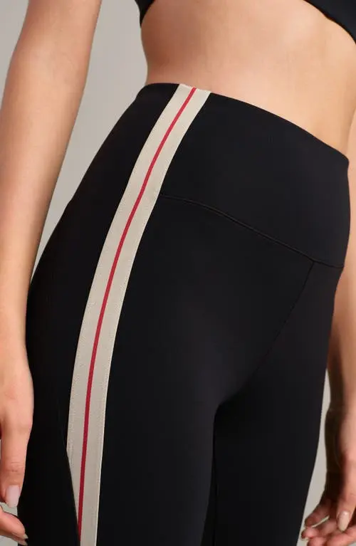 RHONE Retro Revive Side Stripe Leggings - Pure Black