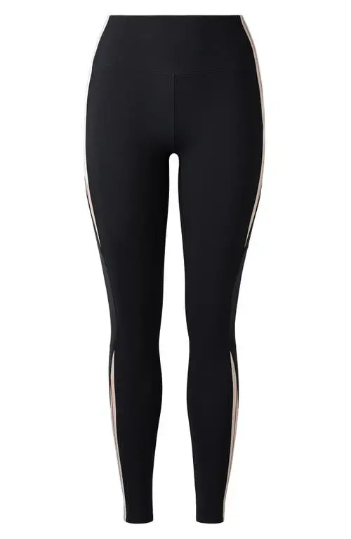 RHONE Retro Revive Side Stripe Leggings - Pure Black