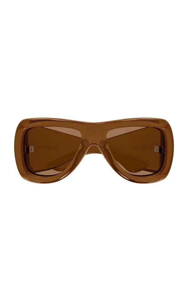 Saint Laurent Howl Mask-frame Sunglasses - Brown