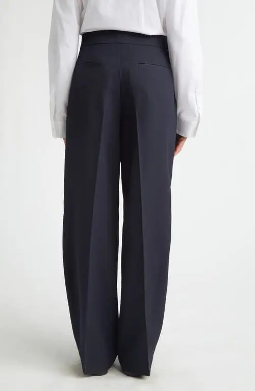 JIL SANDER Irregular Pleated Wool Gabardine Trousers