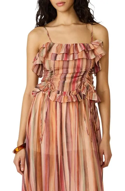 Steve Madden Shilloh Stripe Ruffle Camisole - Stripe Multi