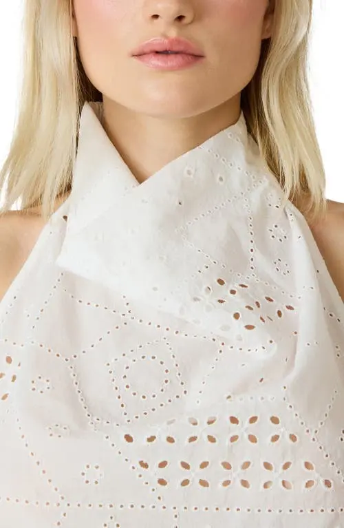 Steve Madden Lou Eyelet Embroidered Halter Top