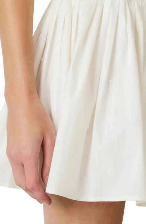 Steve Madden Pearly Pleated Miniskirt - Antique