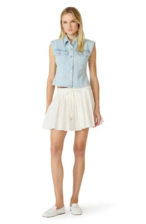 Steve Madden Pearly Pleated Miniskirt - Antique