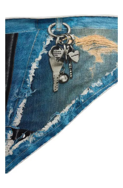Acne Studios Trompe L'oeil Silk Triangle Scarf