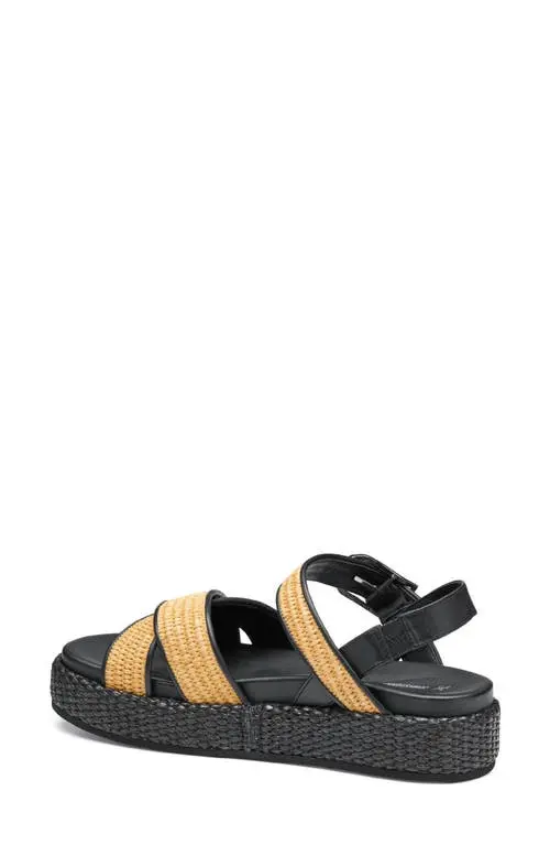 Johnston & Murphy Carli Ankle Strap Platform Sandals - Black Nappa Leather